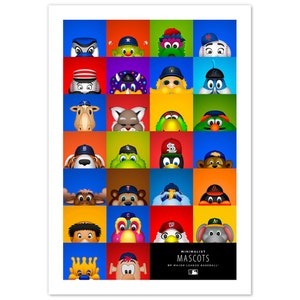 Minimalist Mascot - All Major League Baseball Mascots - Etsy
