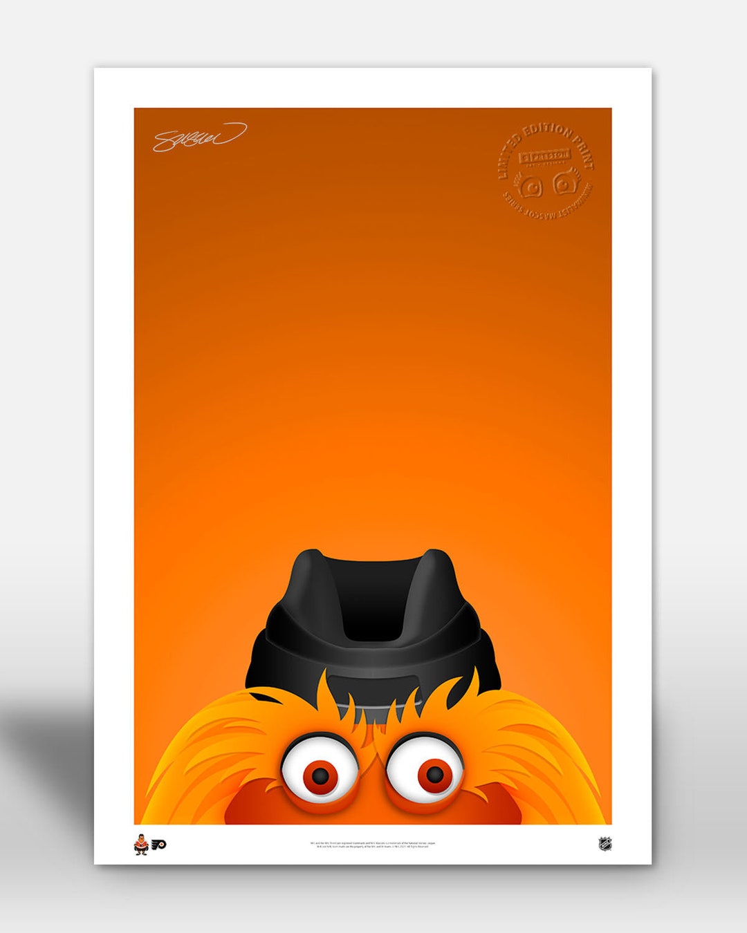Minimalist Gritty Square Poster Print Philadelphia Flyers - Etsy