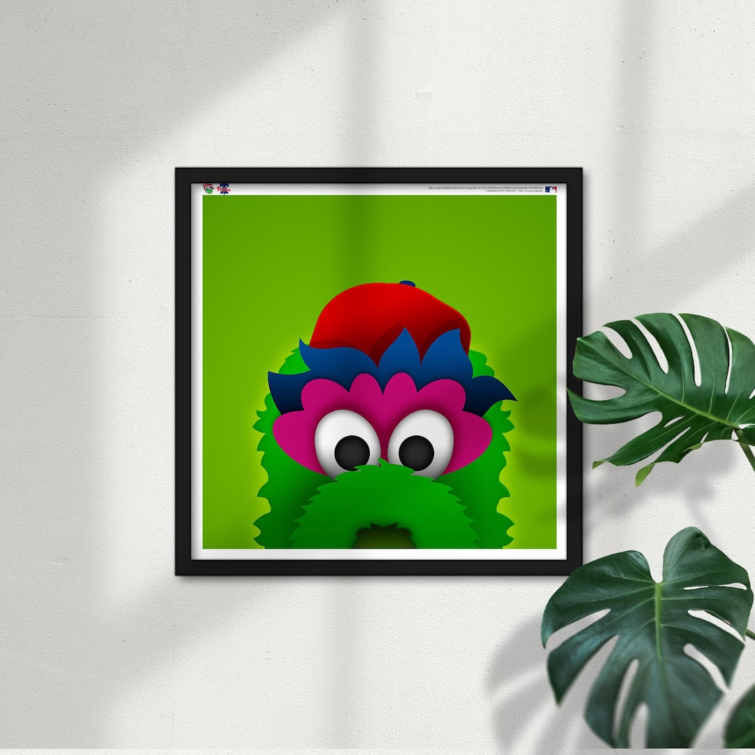 Minimalist Phillie Phanatic - Philadelphia Phillies Peeker Mascot - MLB ...