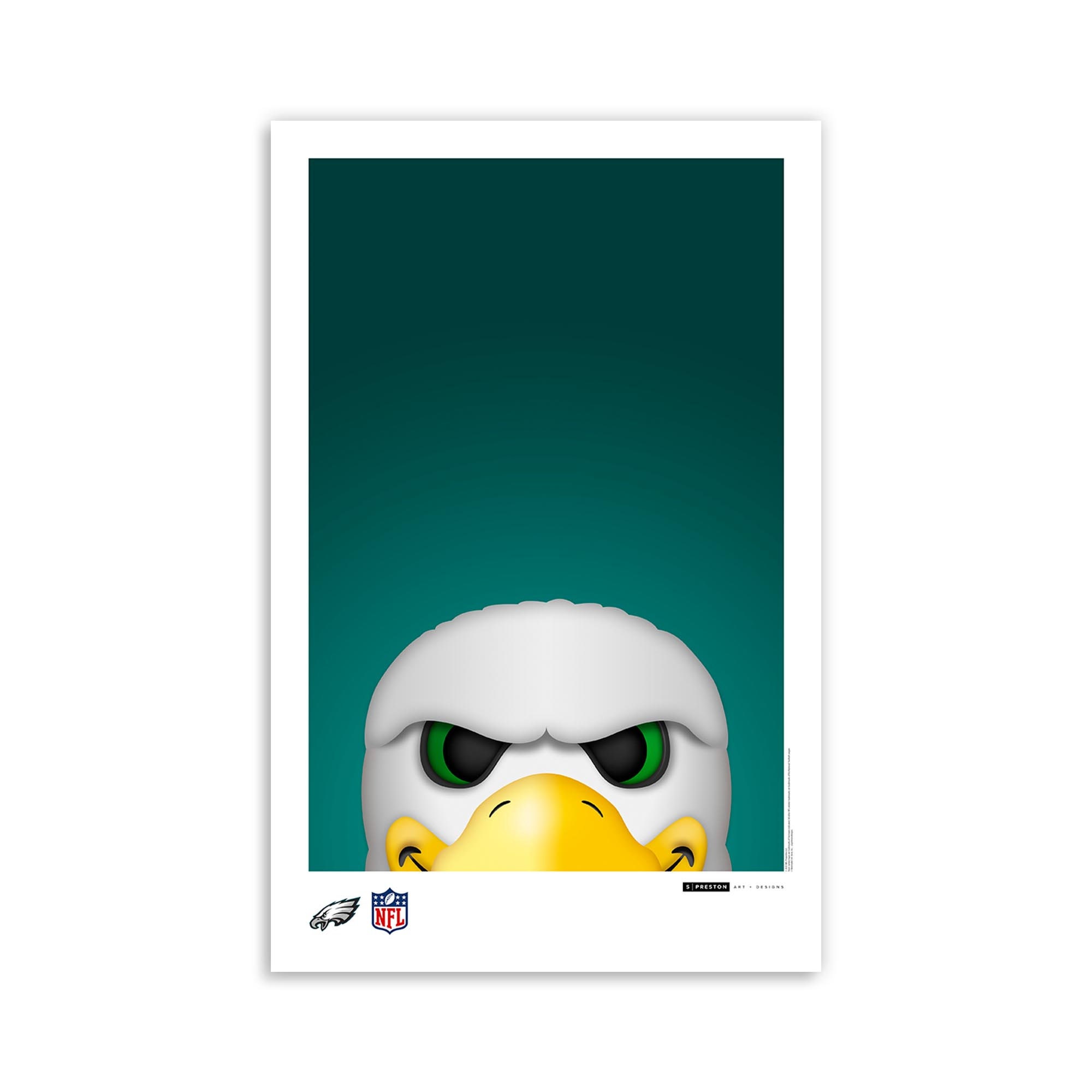 Minimalist Swoop Philadelphia Eagles Mascot Fine Art Print | Etsy