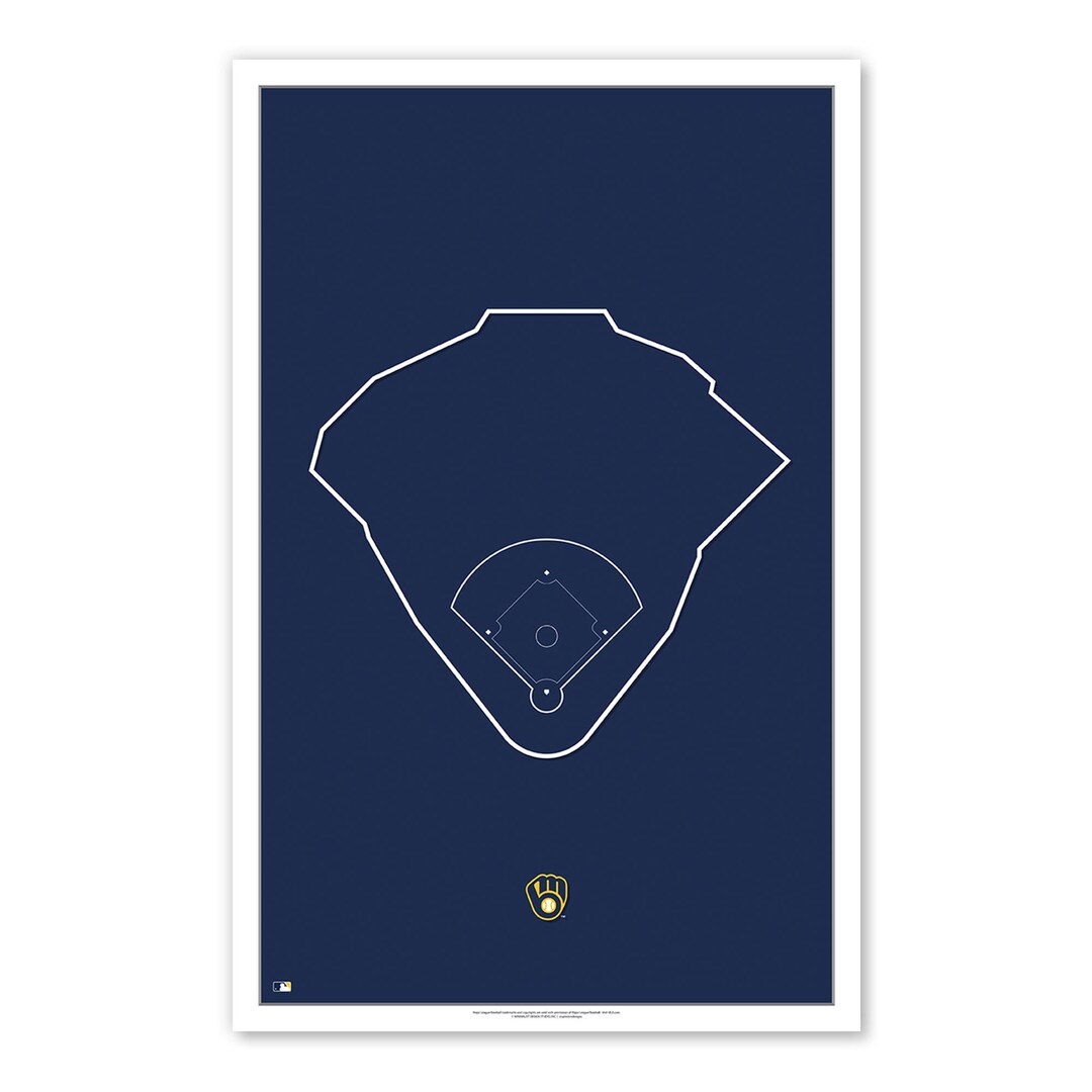 Outline Miller Park - Milwaukee Brewers Art Poster Print by S. Preston ...