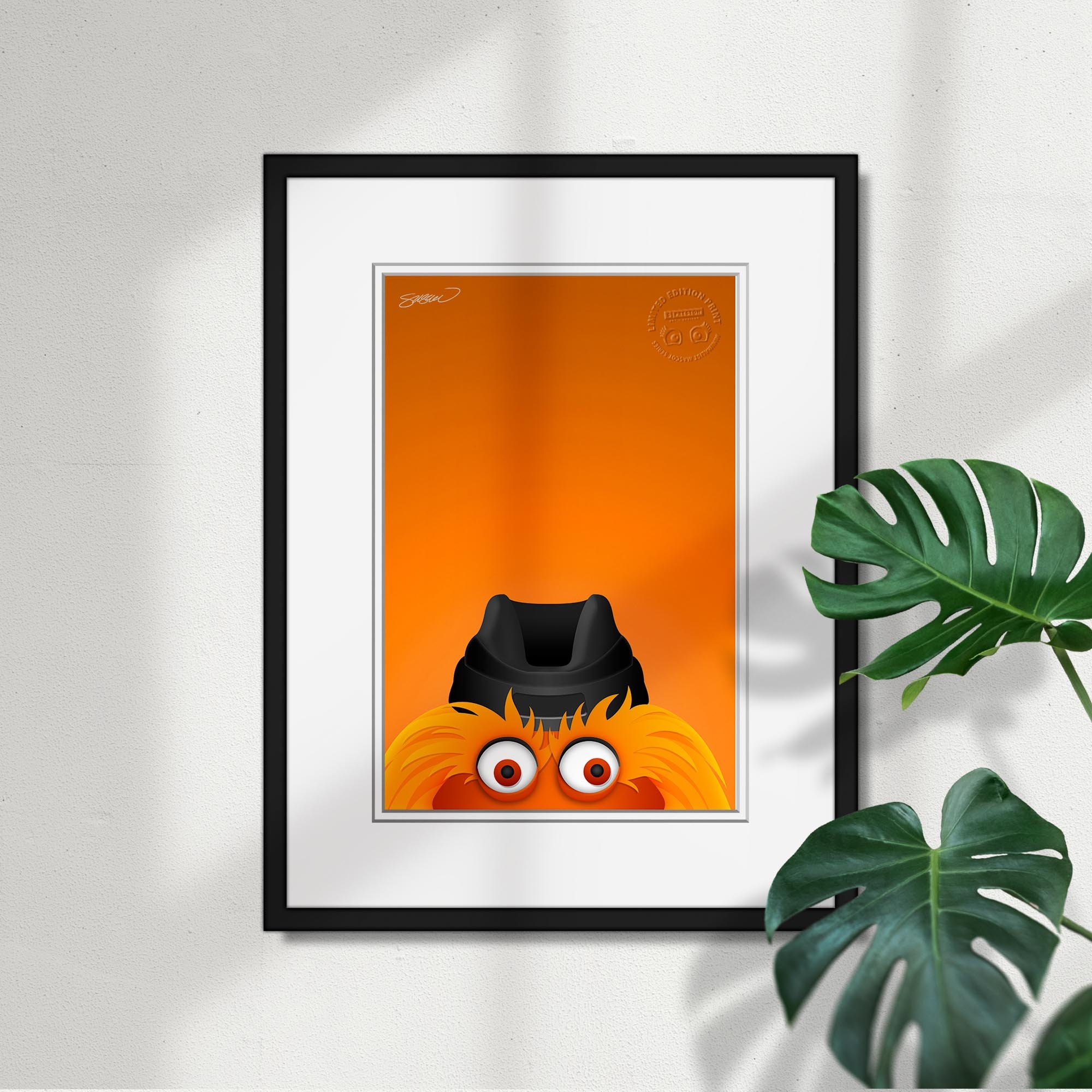 Minimalist Gritty Square Poster Print Philadelphia Flyers Mascot - NHL ...