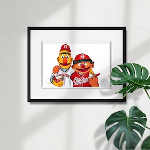 THE Ohio State University Bert and Ernie Sketch Print - Sesame Street ...