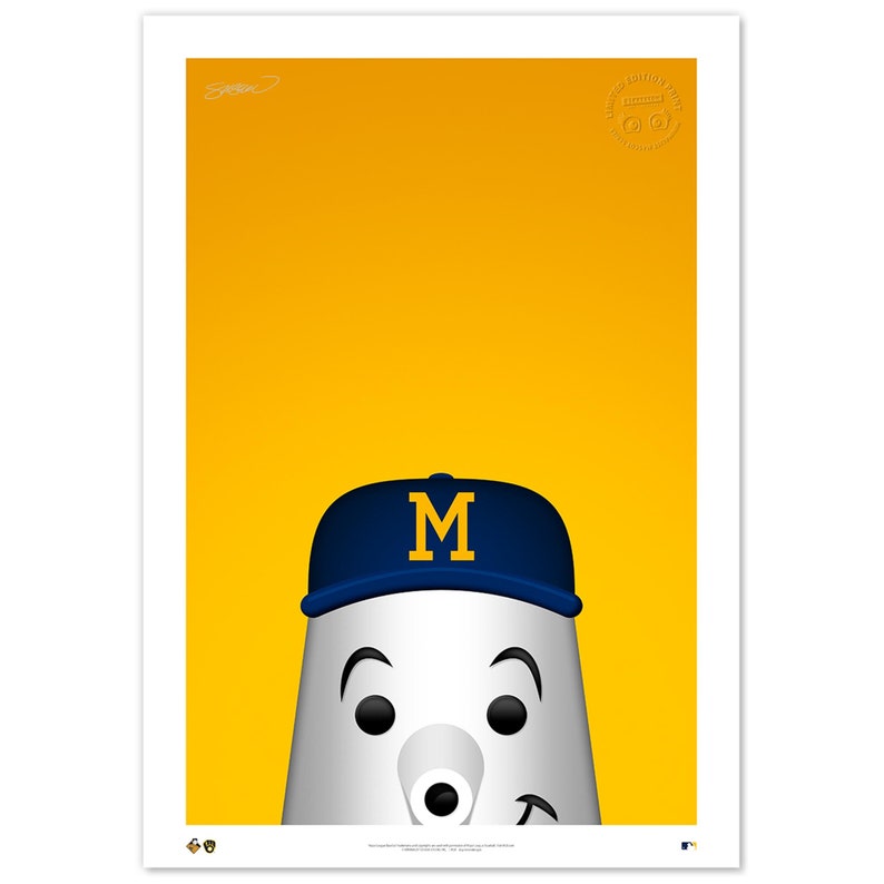 Minimalist Mascot - Barrelman - Milwaukee Brewers - Etsy