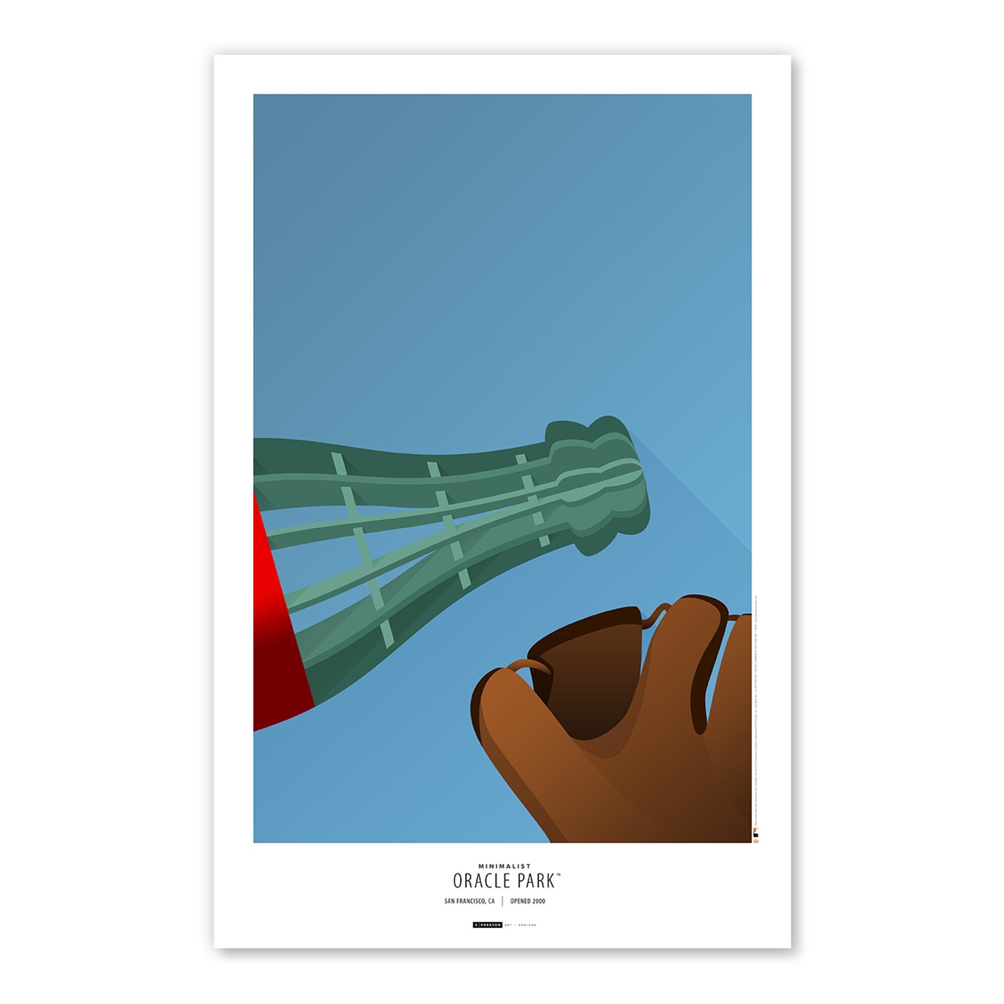 Minimalist Oracle Park - Ballpark Art Print - San Francisco Giants ...
