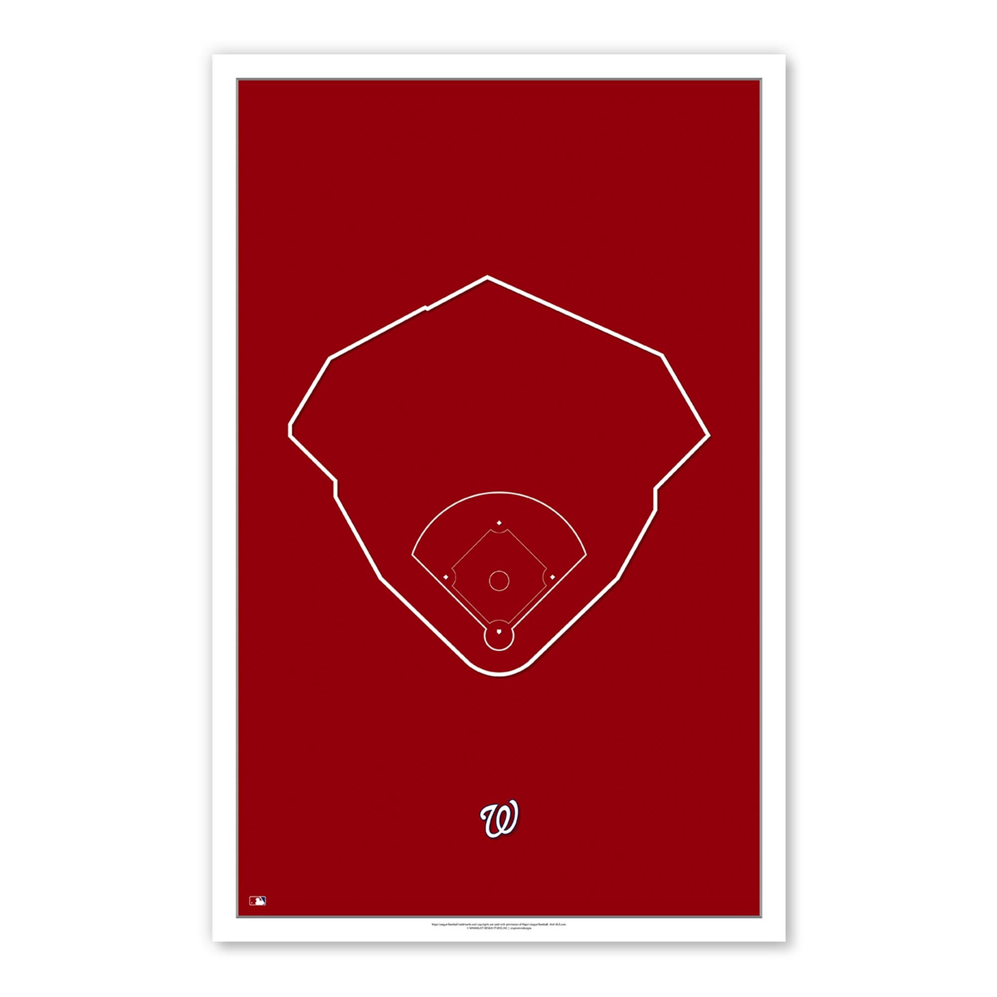 Outline Nationals Park - Washington Nationals Art Poster Print by S ...