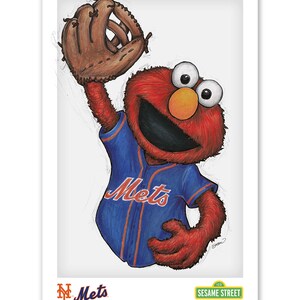 New York Mets Elmo Sketch Print - MLB and Sesame Street Licensed ...