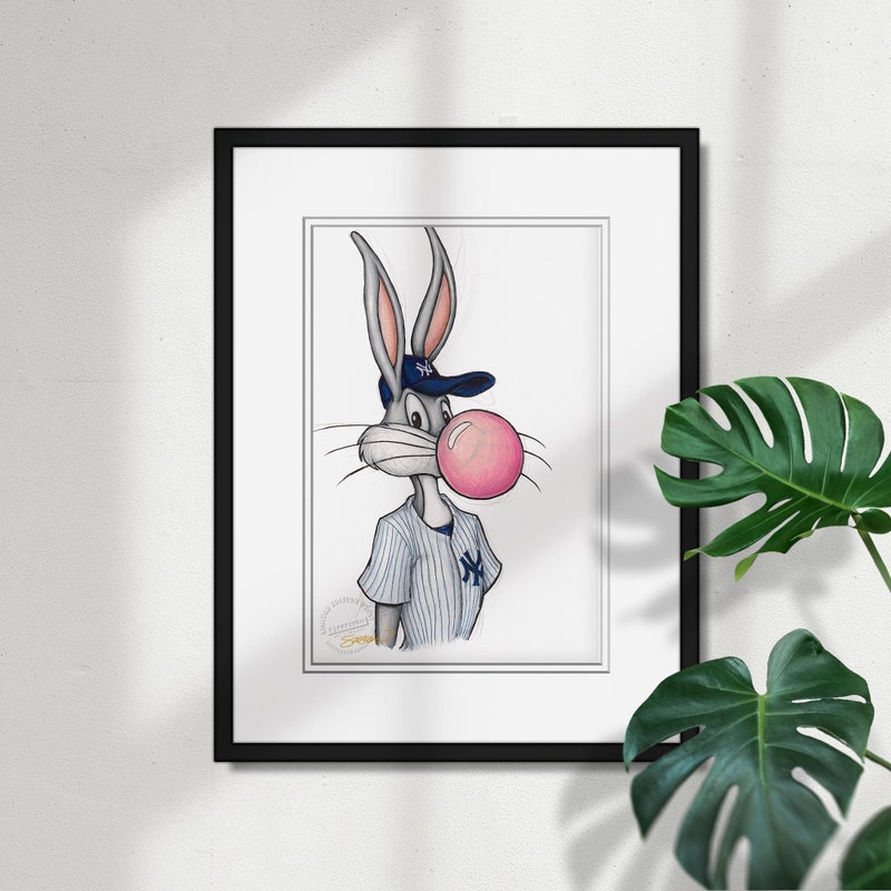 Yankees Cartoon Art - Etsy