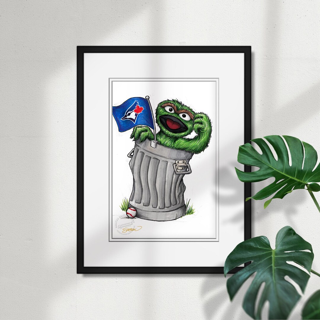Toronto Blue Jays Oscar the Grouch Sketch Print - MLB and Sesame Street ...