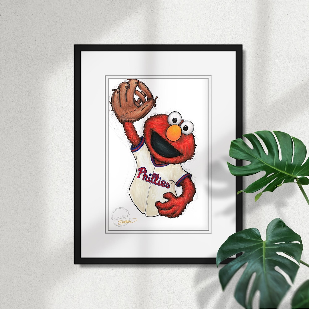 Philadelphia Phillies Elmo Sketch Print - MLB and Sesame Street ...