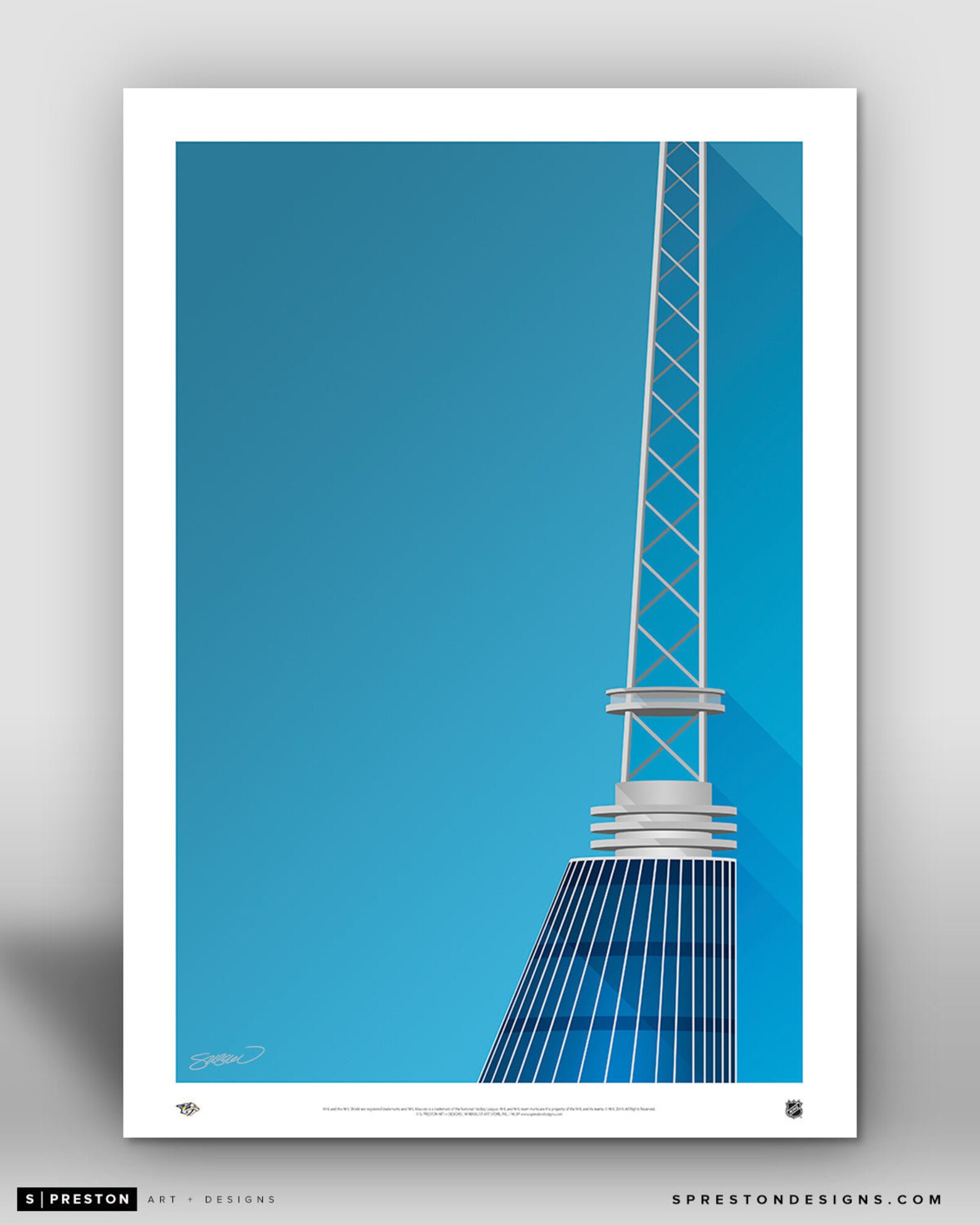 Minimalist Bridgestone Arena Poster Print Nashville - Etsy