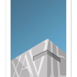 Minimalist Cintas Center - Football Stadium Art Print - Xavier ...