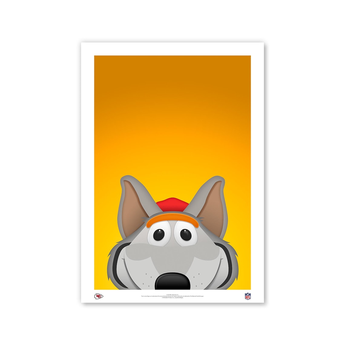 Minimalistische KC Wolf Kansas City Chiefs Mascot Fine Art | Etsy