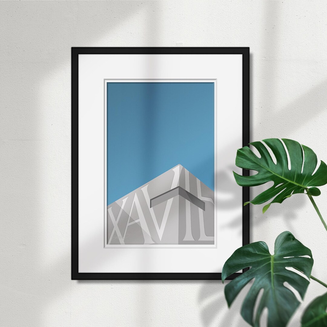 Minimalist Cintas Center - Football Stadium Art Print - Xavier ...