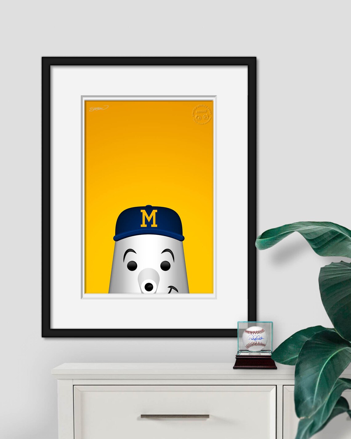 Minimalist Mascot - Barrelman - Milwaukee Brewers - Etsy