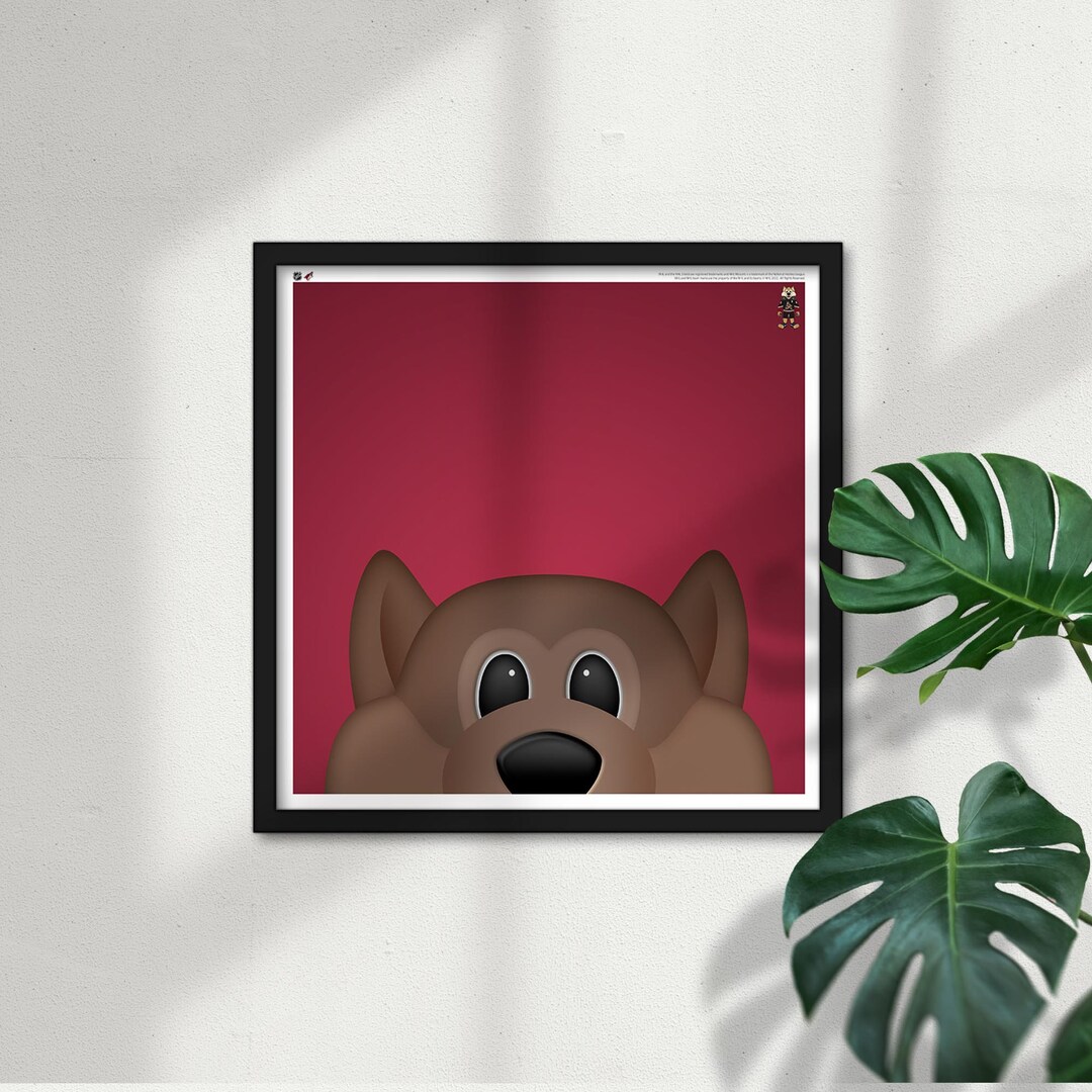 Minimalist Howler Square Poster Print Arizona Coyotes Mascot - NHL ...