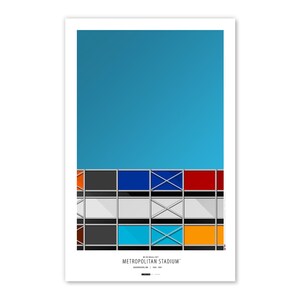 Minimalist Metropolitan Stadium - Ballpark Art Print - Minnesota Twins ...