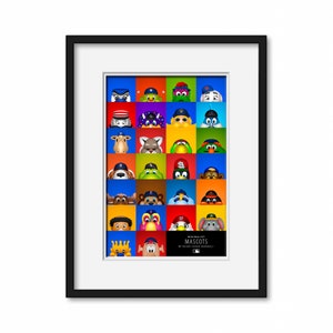 Minimalist Mascot - All Major League Baseball Mascots - Etsy