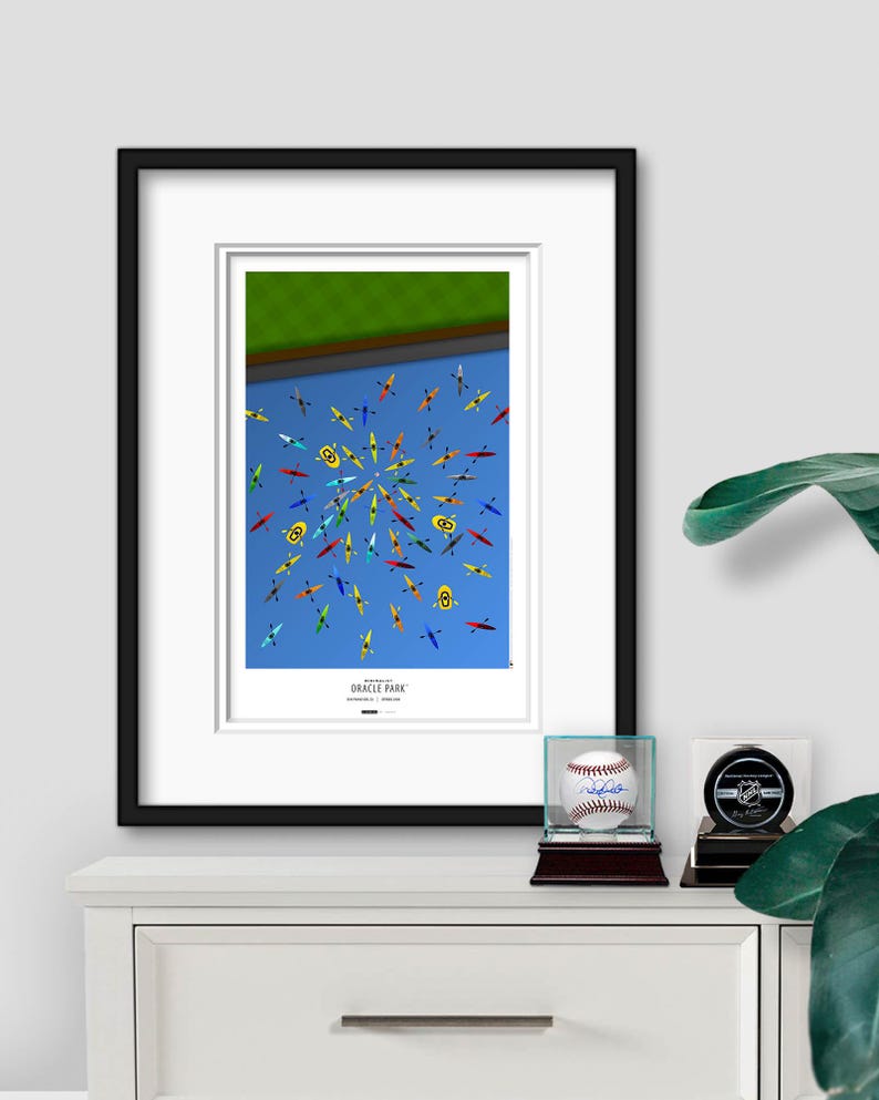 Minimalist Oracle Park - Ballpark Art Print - SF Giants (kayaks ...