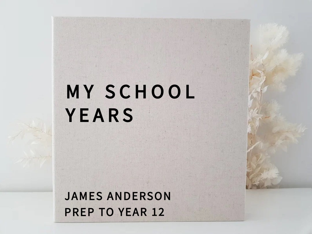 Custom Made Personalised Linen My School Years Photo Album Self ...