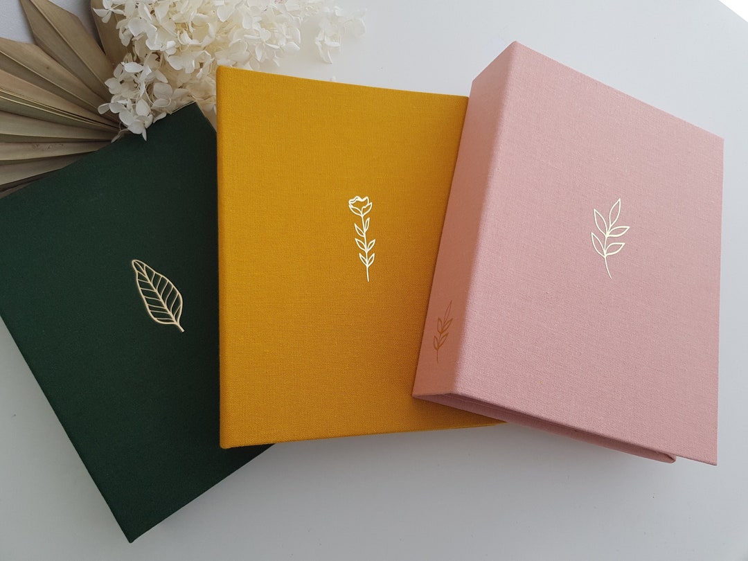 Floral Linen Hardcover Photo Album Fits Mini Film Customised Retro ...