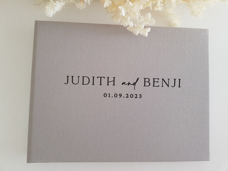 Landscape DIY Personalised Linen Photo Album Photo Guest Book - Etsy