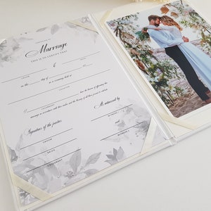 Personalised Wedding Certificate Holder, Cover, Marriage Certificate ...