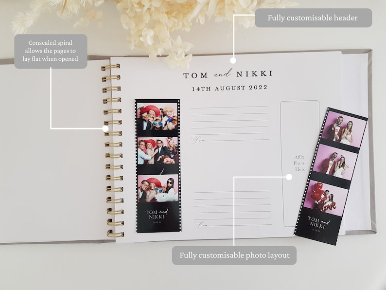 Landscape DIY Personalised Linen Photo Album Photo Guest Book ...