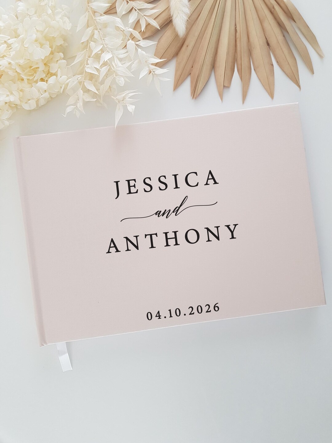 GB8 Custom Made Wedding Linen Guest Book Hardcover Fabric Lux Album ...