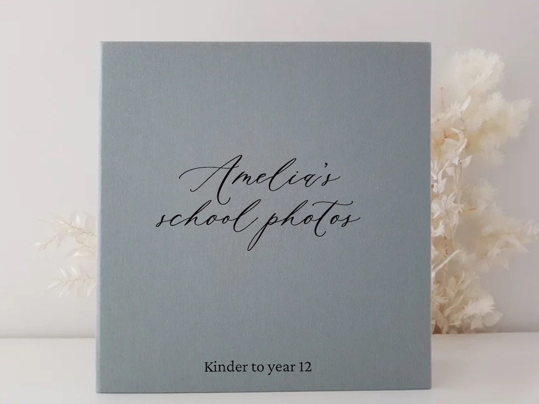 Custom Made Personalised Linen My School Years Photo Album Self ...