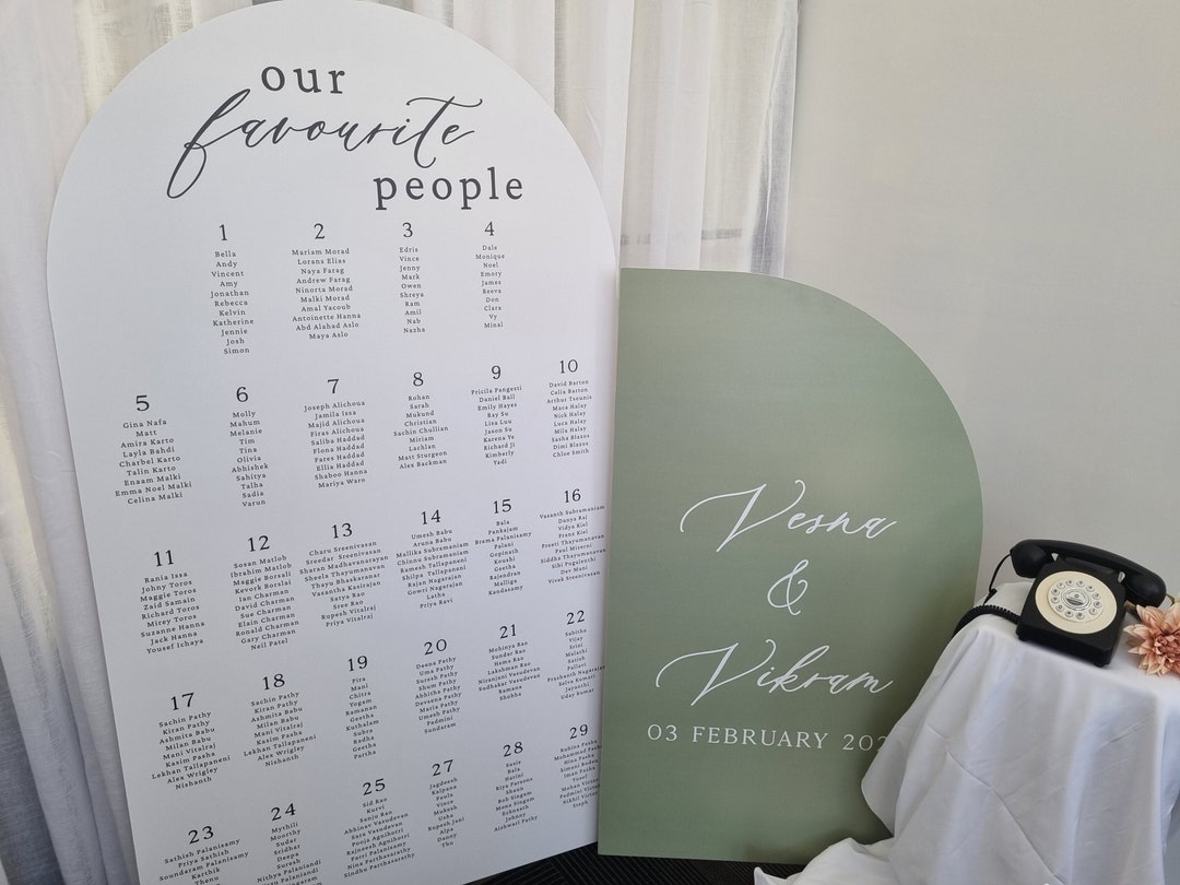 Custom Arch Signage Set Freestanding Welcome Sign Seating Chart Arched ...