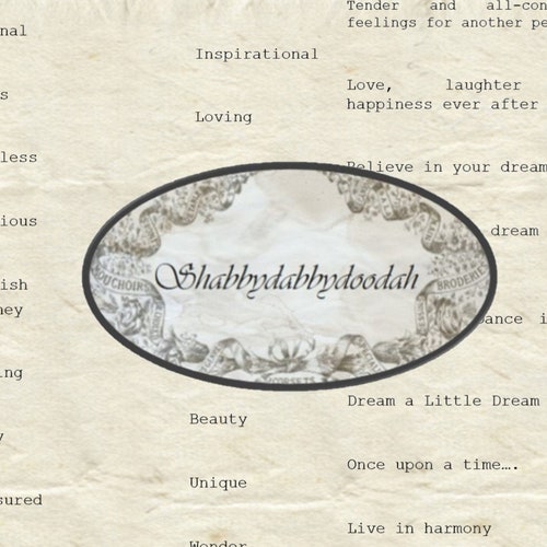 WORDS General Typewriter Font Junk Journal Themed Set of | Etsy