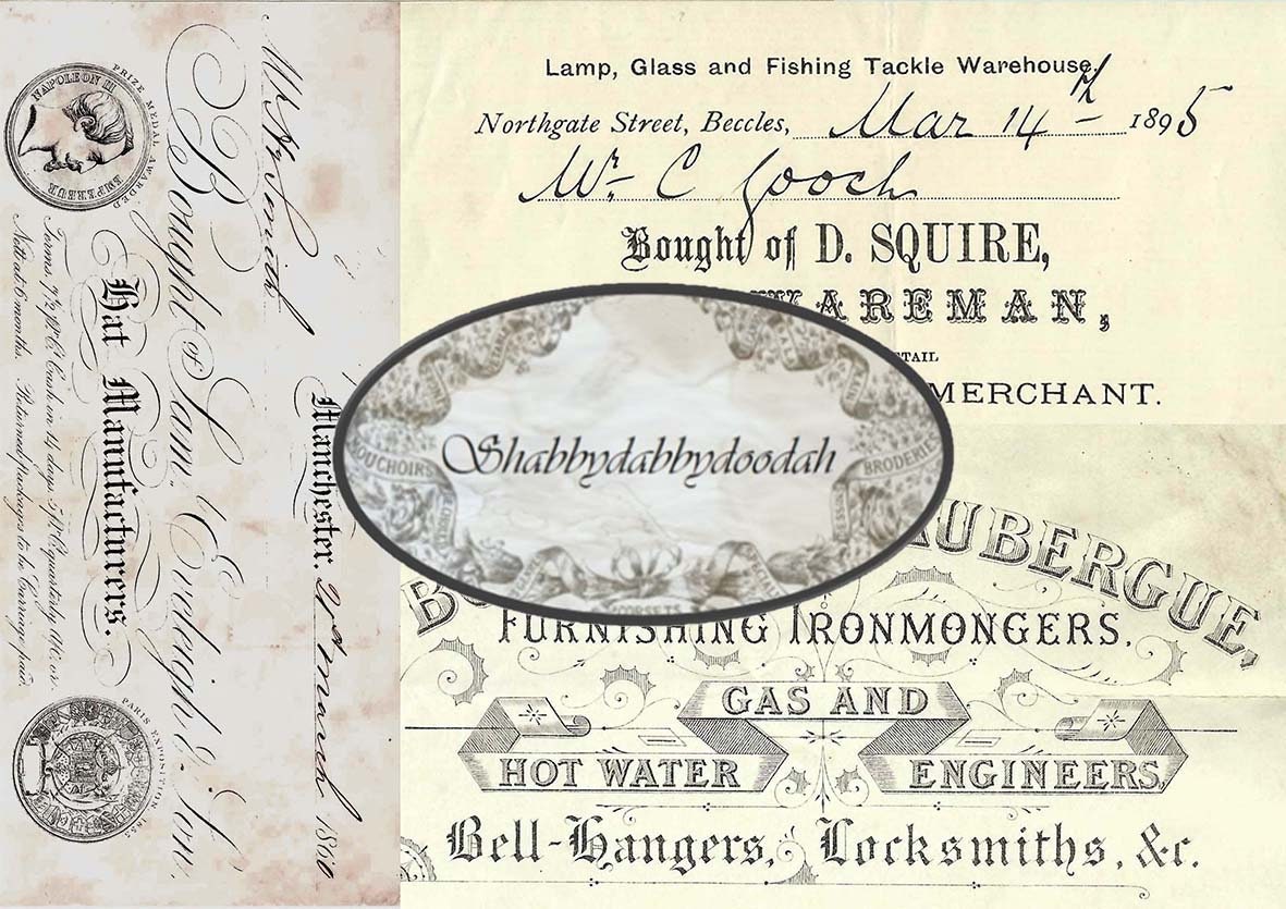 16 Pg Plain and Floral Vintage Bill Headers Invoice Paperwork - Etsy