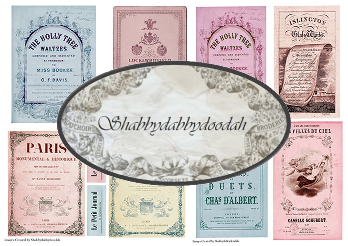 12 Pg VICTORIAN EPHEMERA PIECES Set 4 Vintage Ephemera Stamps - Etsy