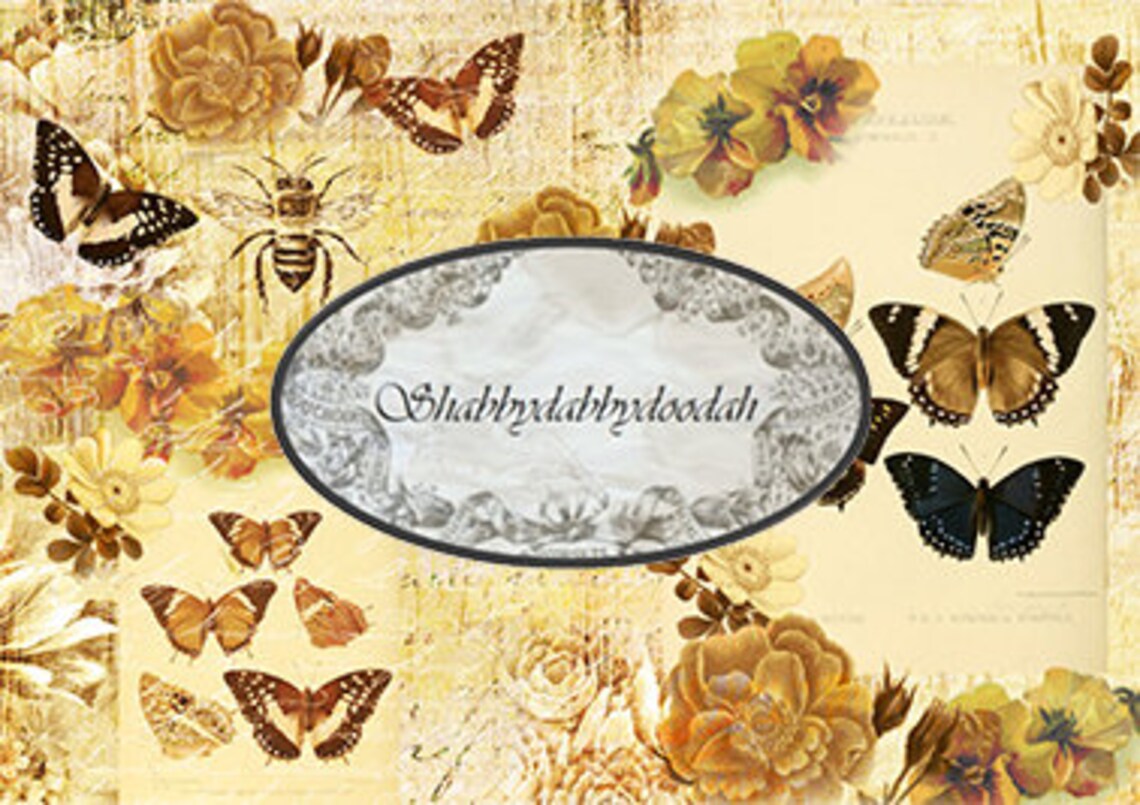 10 Pg BIRDS BEES & BUTTERFLIES in Brown Vintage - Etsy