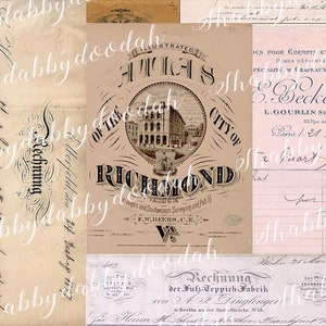 30 Pg the VINTAGE DOCUMENTS Collection Vintage Background Pages Themed ...