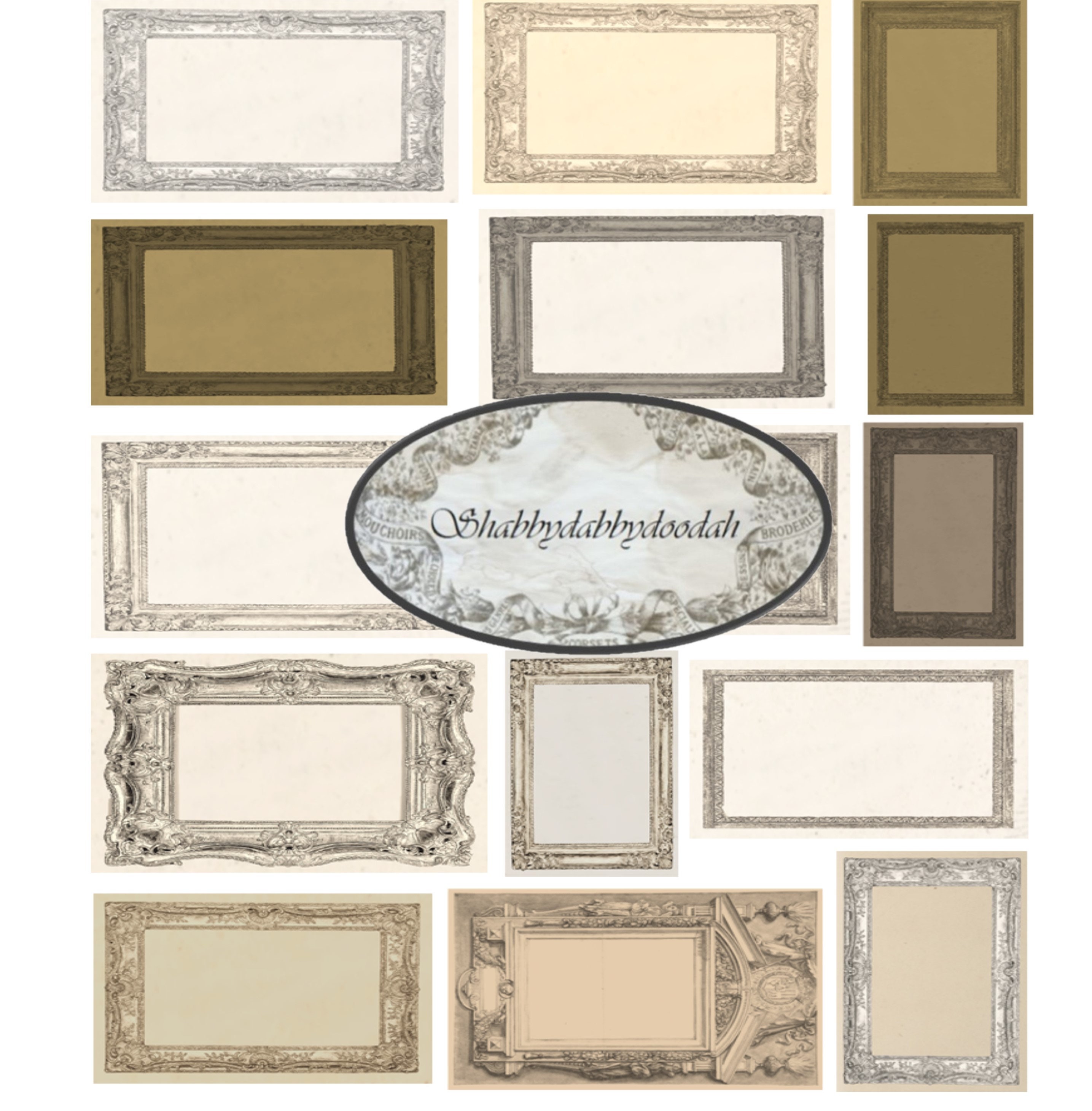 2 Pg LOVELY LABELS BROWN Set French Vintage Themed Fussy Cuts - Etsy