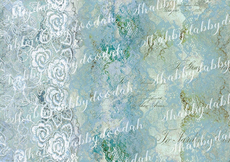 25 Pg the MUTED BLUE_GREEN LACE Collection Beautiful Background Pages ...
