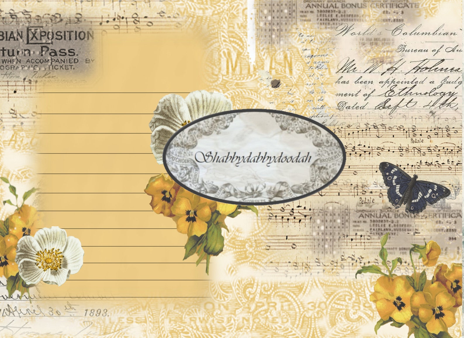 11 Pg MAYFAIR Vintage Themed Digital Print Background Pages - Etsy