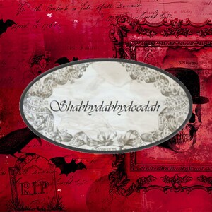 16 Pg DREADED RED HALLOWEEN Gothic Themed Collage Digital Print ...