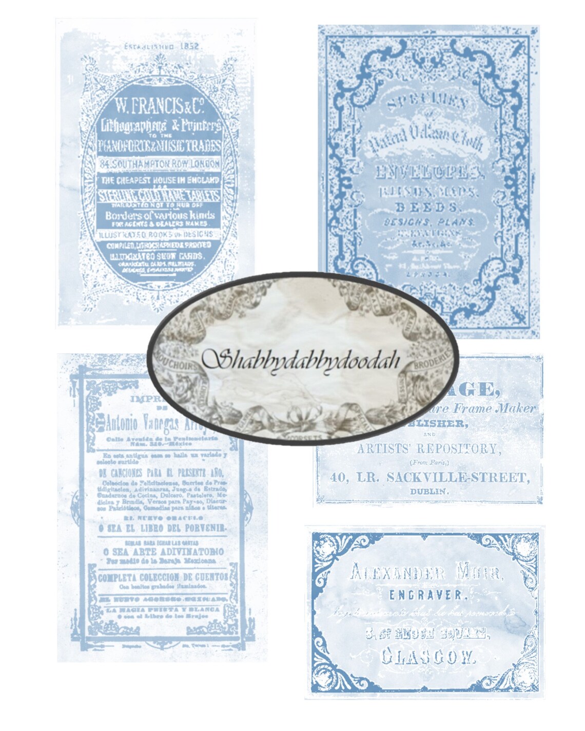 Vintage Blue Dyed Notecards With Envelope 4 Pg X Journaling - Etsy UK