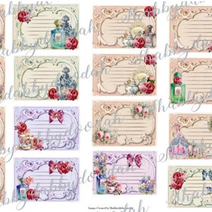 9 Page VINTAGE ROSES Tags & JOURNAL Cards Vintage Themed Die Cuts ...