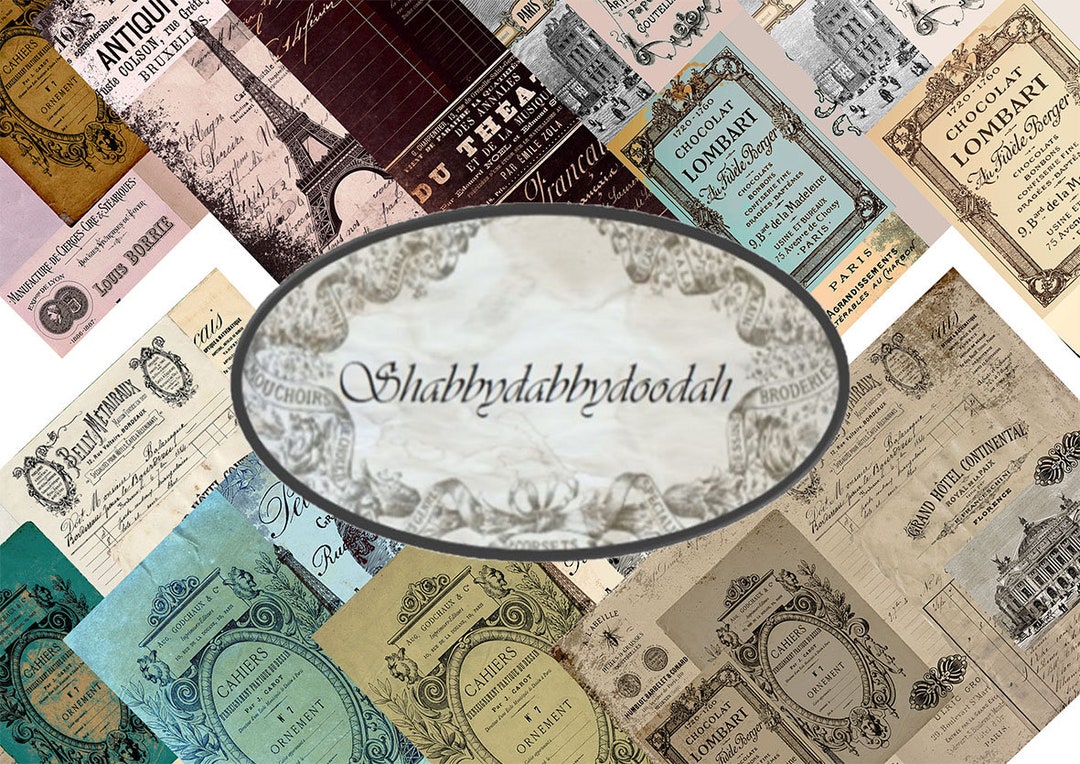 21 Pg FRENCH COLLECTION BACKGROUND Papers Pale Parisian Themed Digital ...