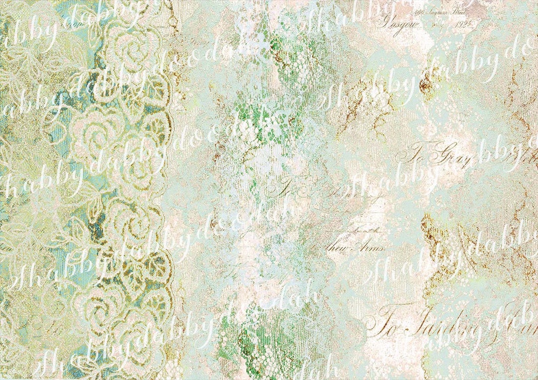 25 Pg the MUTED BLUE_GREEN LACE Collection Beautiful Background Pages ...