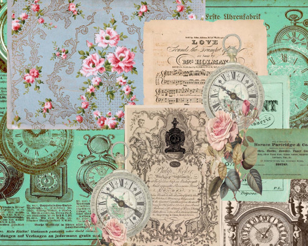 42 Pg CLOCKS COLLECTION Beautiful Clocks Pocket Watch Themed Digital ...