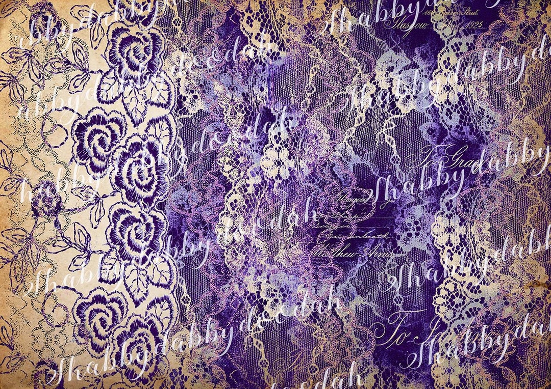 30 Pg the PURPLE LACE COLLECTION Beautiful Background Pages Themed ...