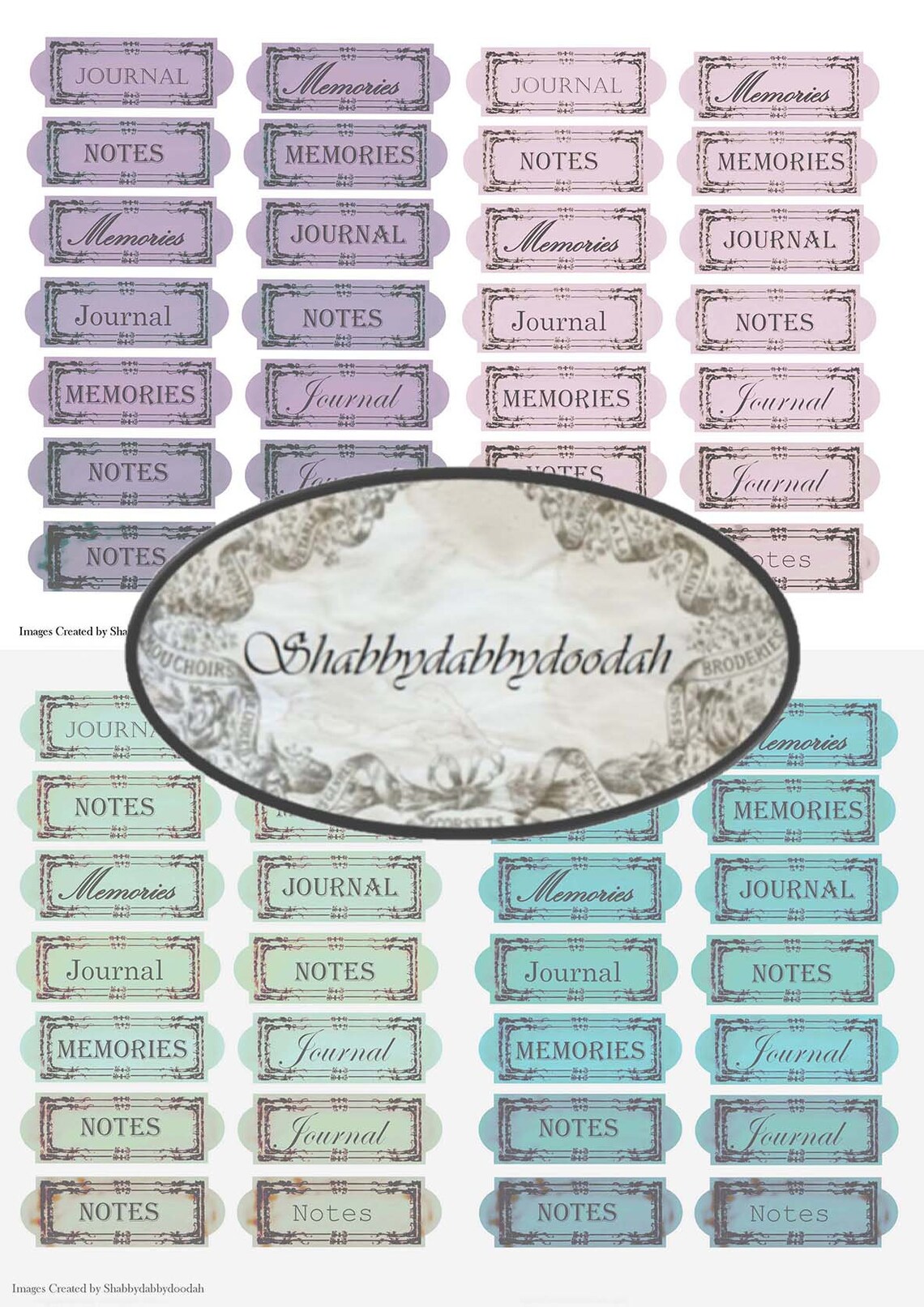 BOOKPLATES 11 Pg Coloured Style Set Themed Fussy Cuts Set of | Etsy