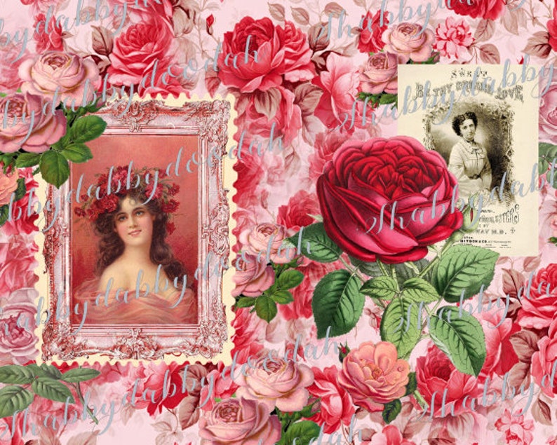 36 Pg VALENTINES LOVE COLLECTION Beautiful Background Pages Themed ...