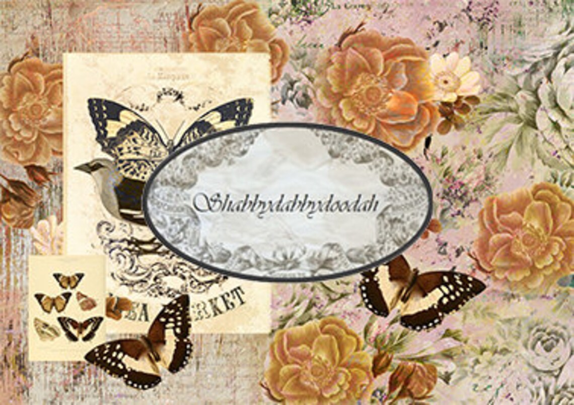 10 Pg BIRDS BEES & BUTTERFLIES in Brown Vintage - Etsy