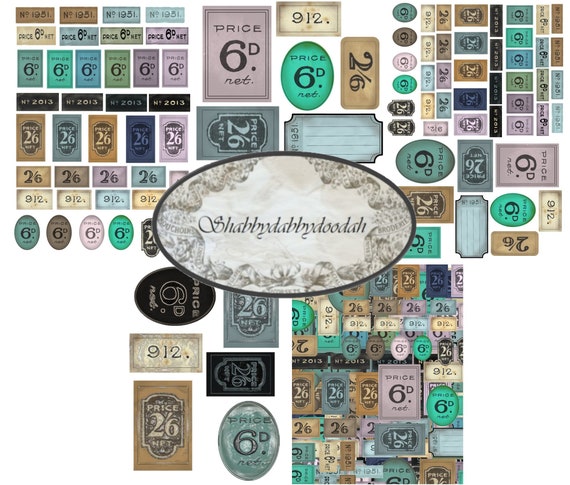 Ephemera Extras Set 3 Prices & NUMBER Tabs Ephemera Vintage | Etsy